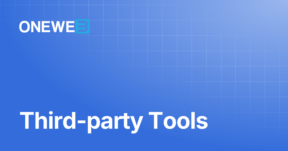 Third-party Tools | ONEWEB Platform