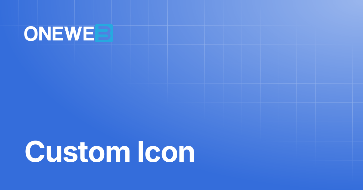 Custom Icon Oneweb Platform