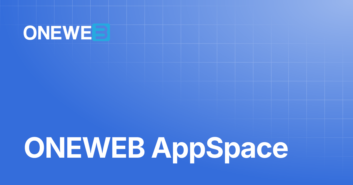 ONEWEB AppSpace | ONEWEB Platform