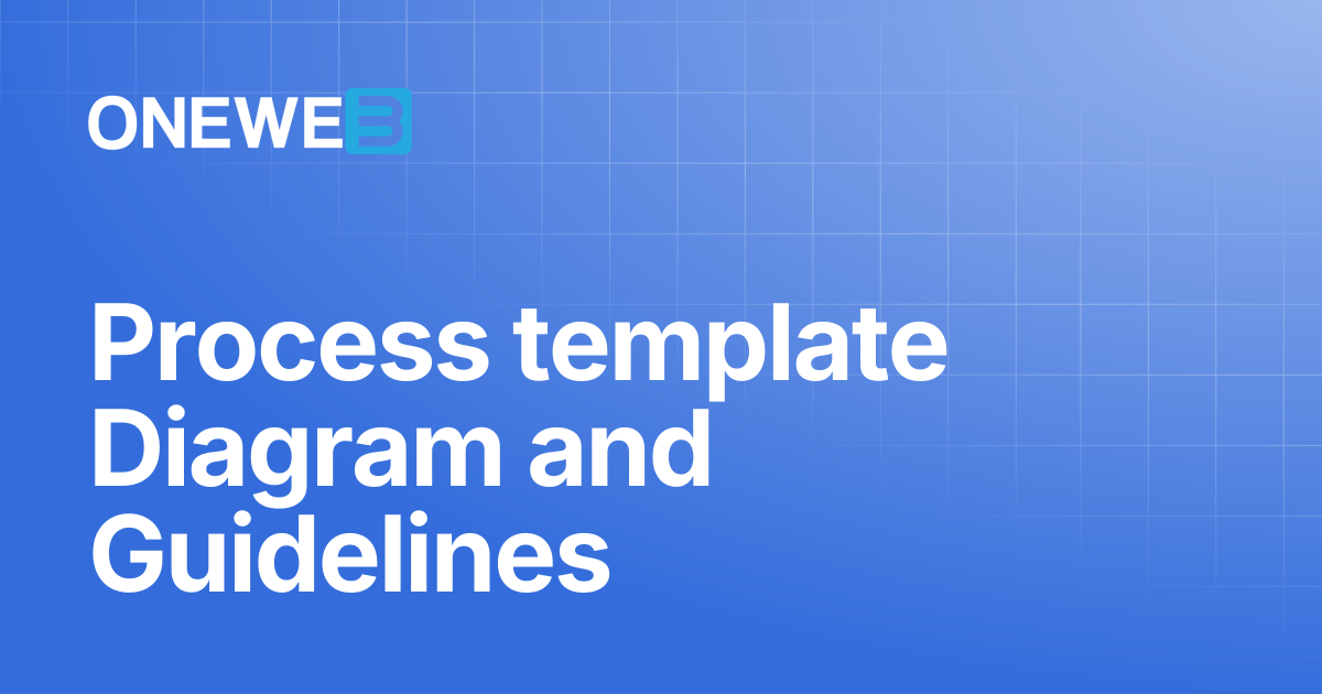 Process template Diagram and Guidelines | ONEWEB Platform