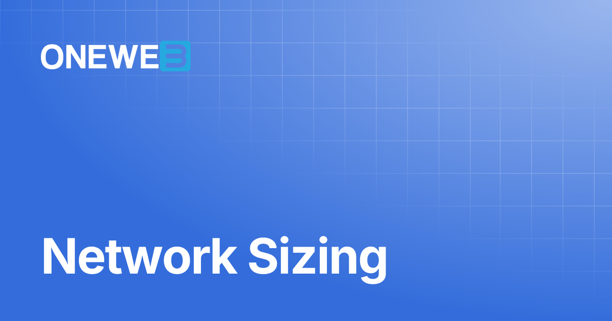 Network Sizing | ONEWEB Platform