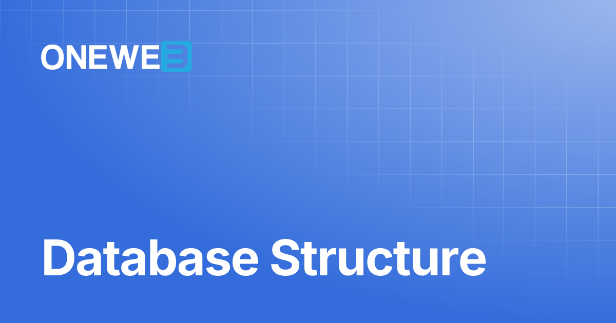 Database Structure Oneweb Platform