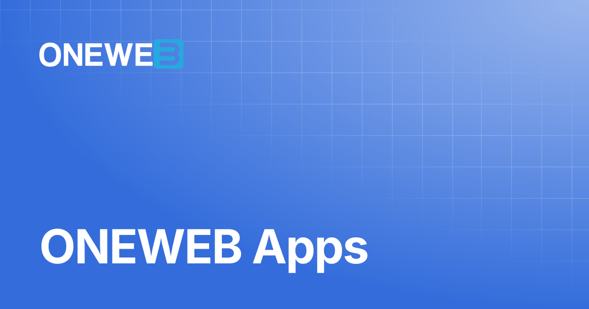 ONEWEB Apps | ONEWEB Platform